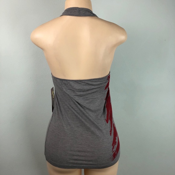 USC Her Style | Tops | Usc Trojans Halter Tank Top Grey Red | Poshmark